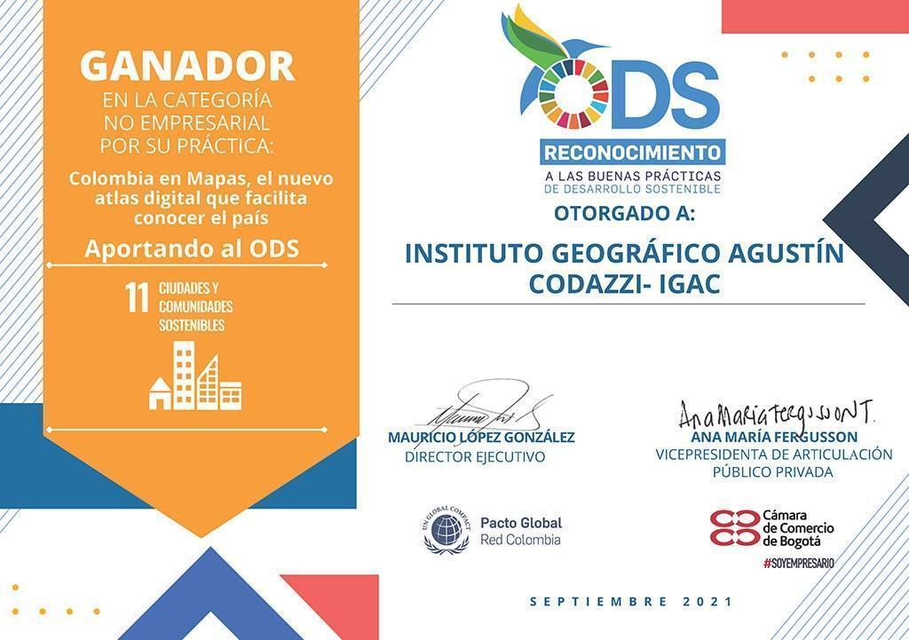 Instituto Geográfico Agustín Codazzi - IGAC - Pacto Global Red Colombia